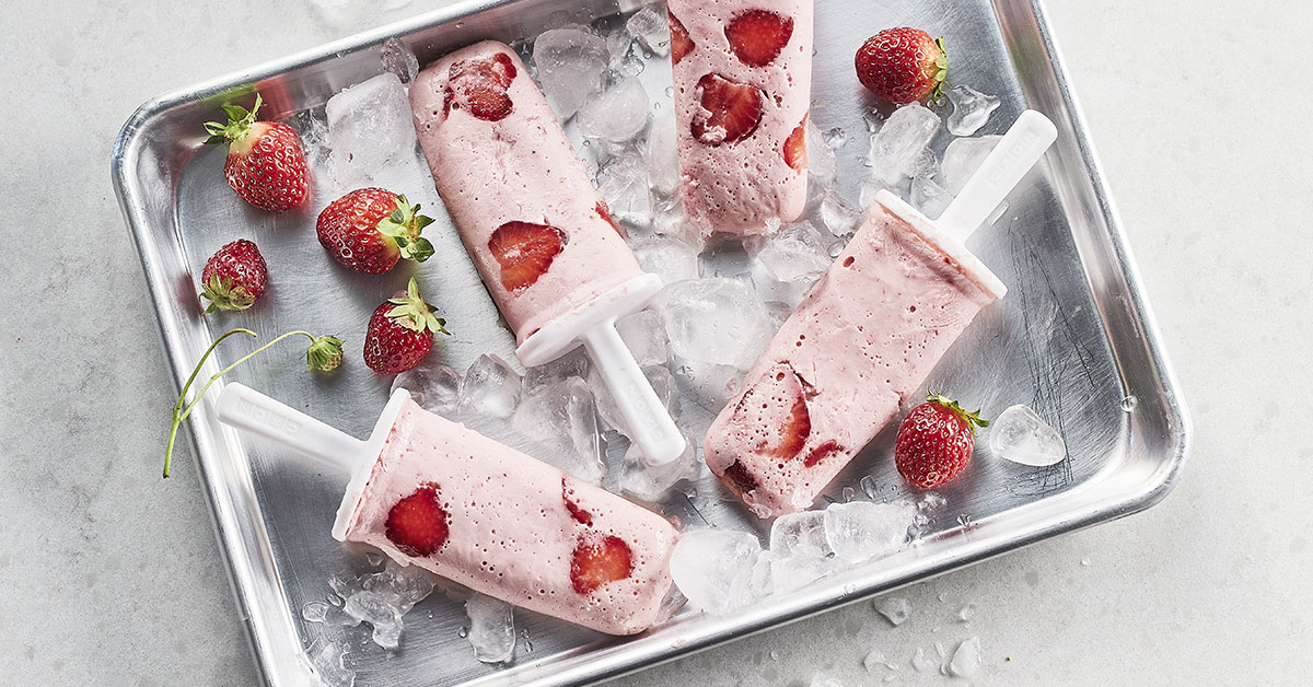 Popsicles aux fraises et à l’érable | Érable du Québec