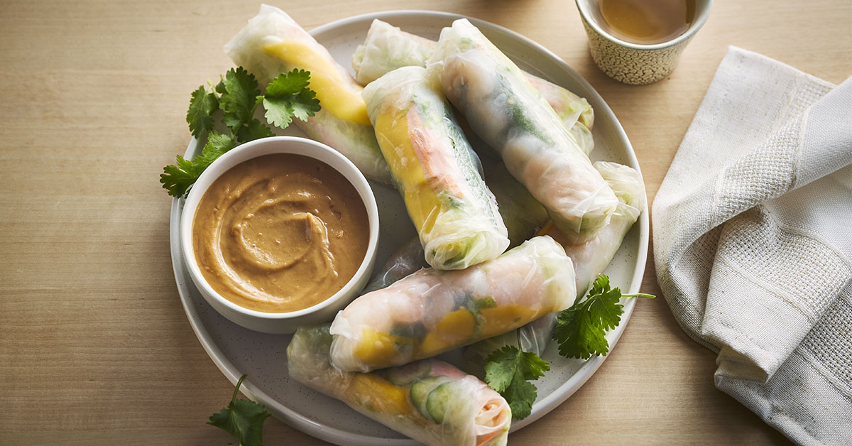 Spring Rolls with Spicy Maple Sauce | Maple from Canada